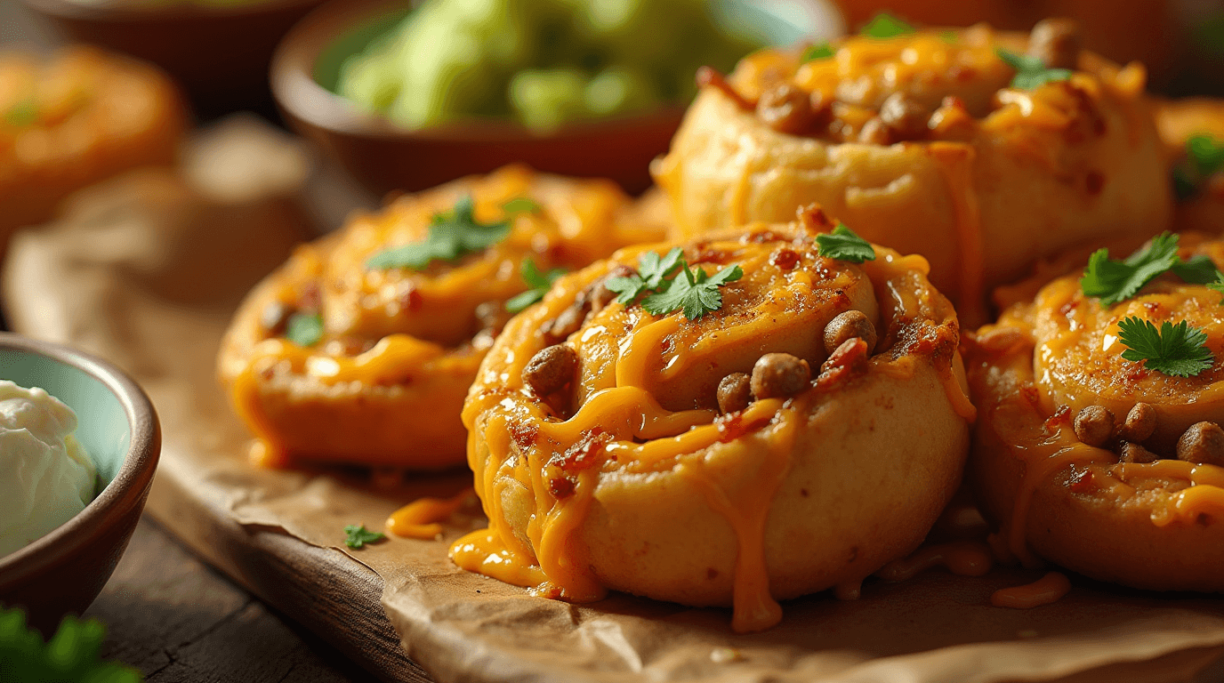 Cheesy Taco Pinwheels