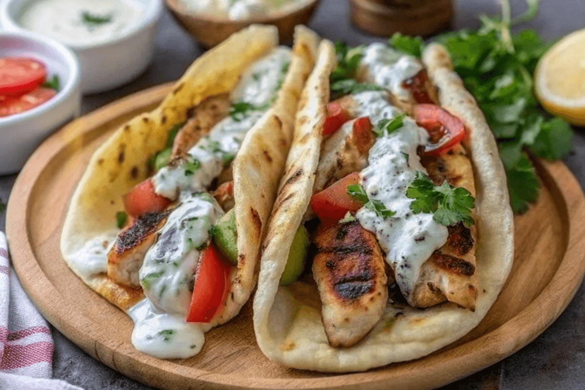 How to Make Greek Chicken Gyros with Cucumber Tzatziki