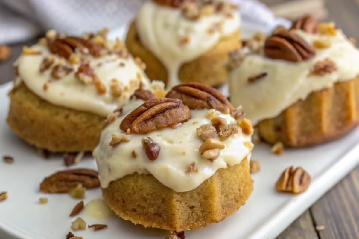 How to Make Maple-Pecan Mini Pound Cakes with Maple Cream Cheese ...