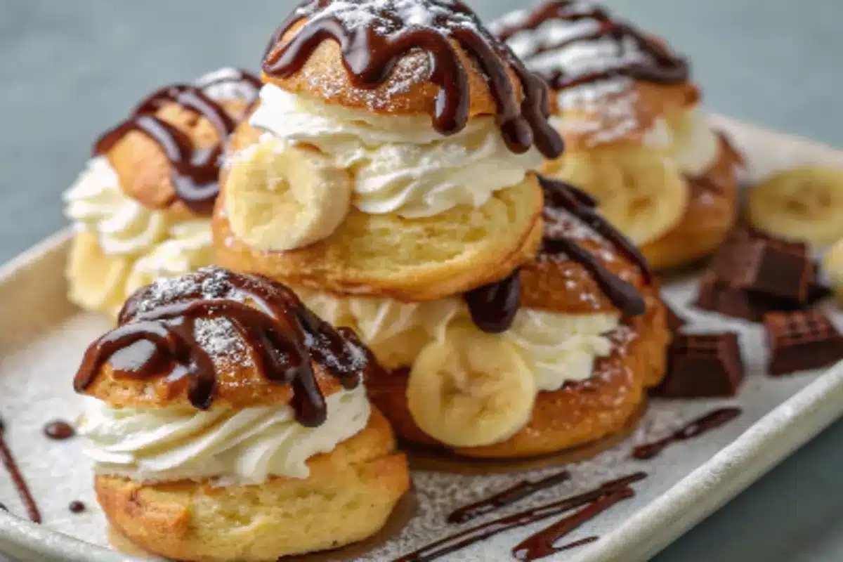 Banana Cream Puffs Dessert