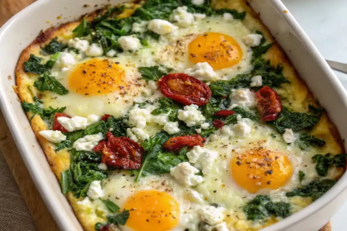Spinach Feta Egg Bake: A Simple, Healthy Breakfast You’ll Want Every ...