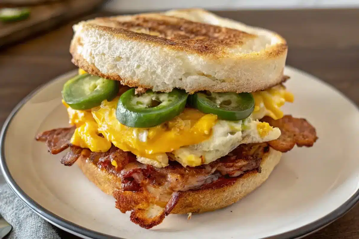 Easy Jalapeño Bacon Breakfast Sandwich