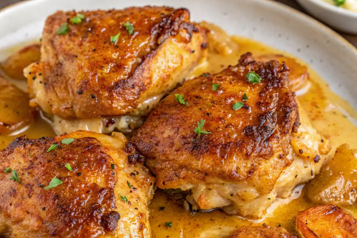BRAISED CHICKEN THIGHS