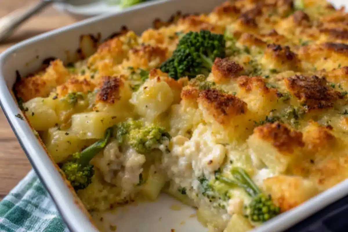 Cheesy Chicken Potato Broccoli Casserole – Easy One-Pan Comfort Food
