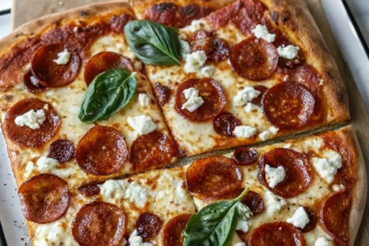 The Ultimate Hot Honey and Goat Cheese Pepperoni Pizza Recipe
