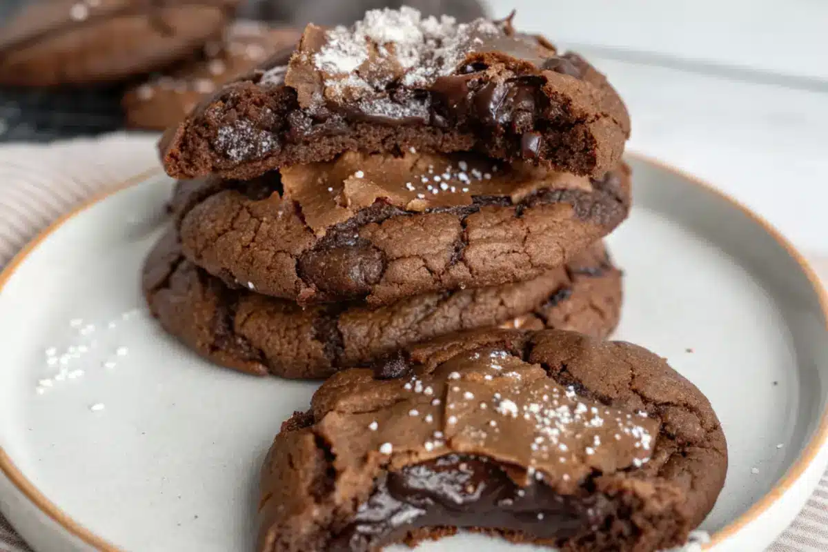 Salted Dark Chocolate Brookies: Better Than a Box Mix