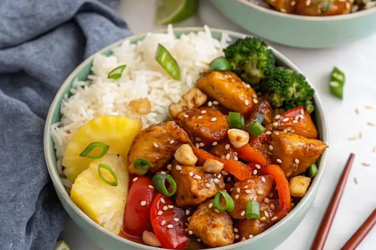 15-Minute Hawaiian Chicken Bowls (Easy Weeknight Dinner)